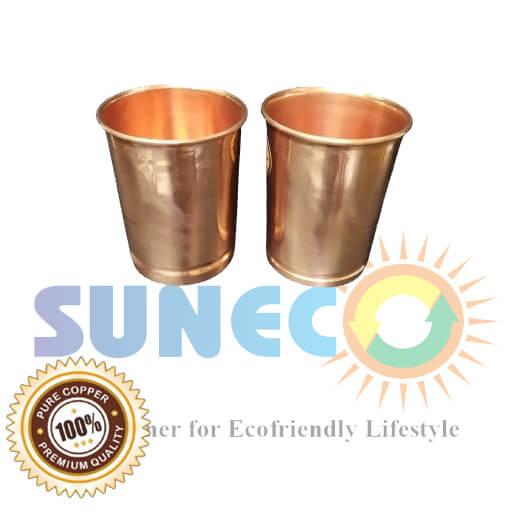 Buy Pure Copper Tumbler Set of Two 1